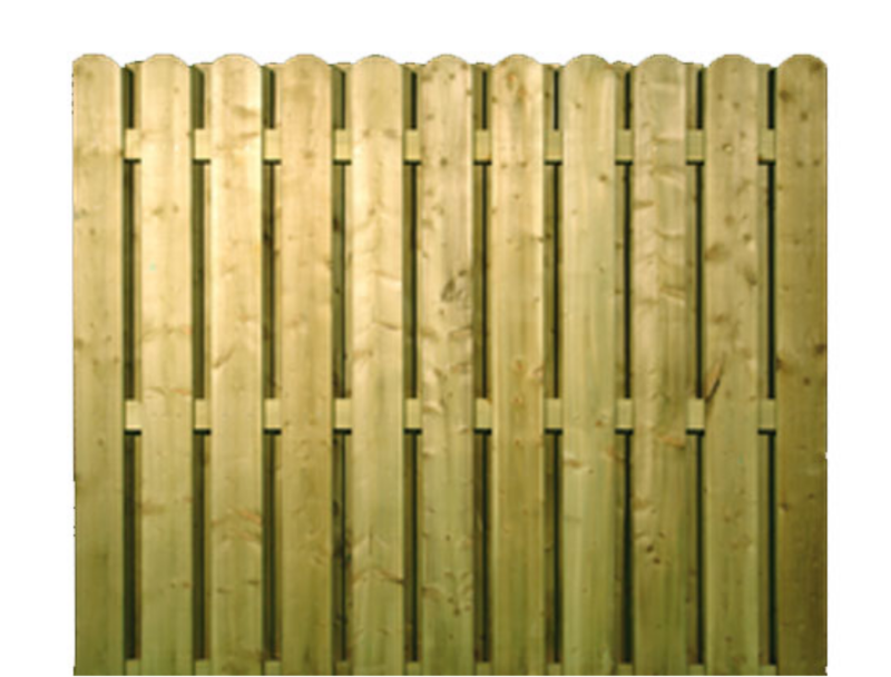 Round Top Double Sided Fence Panel - Woodford Timber